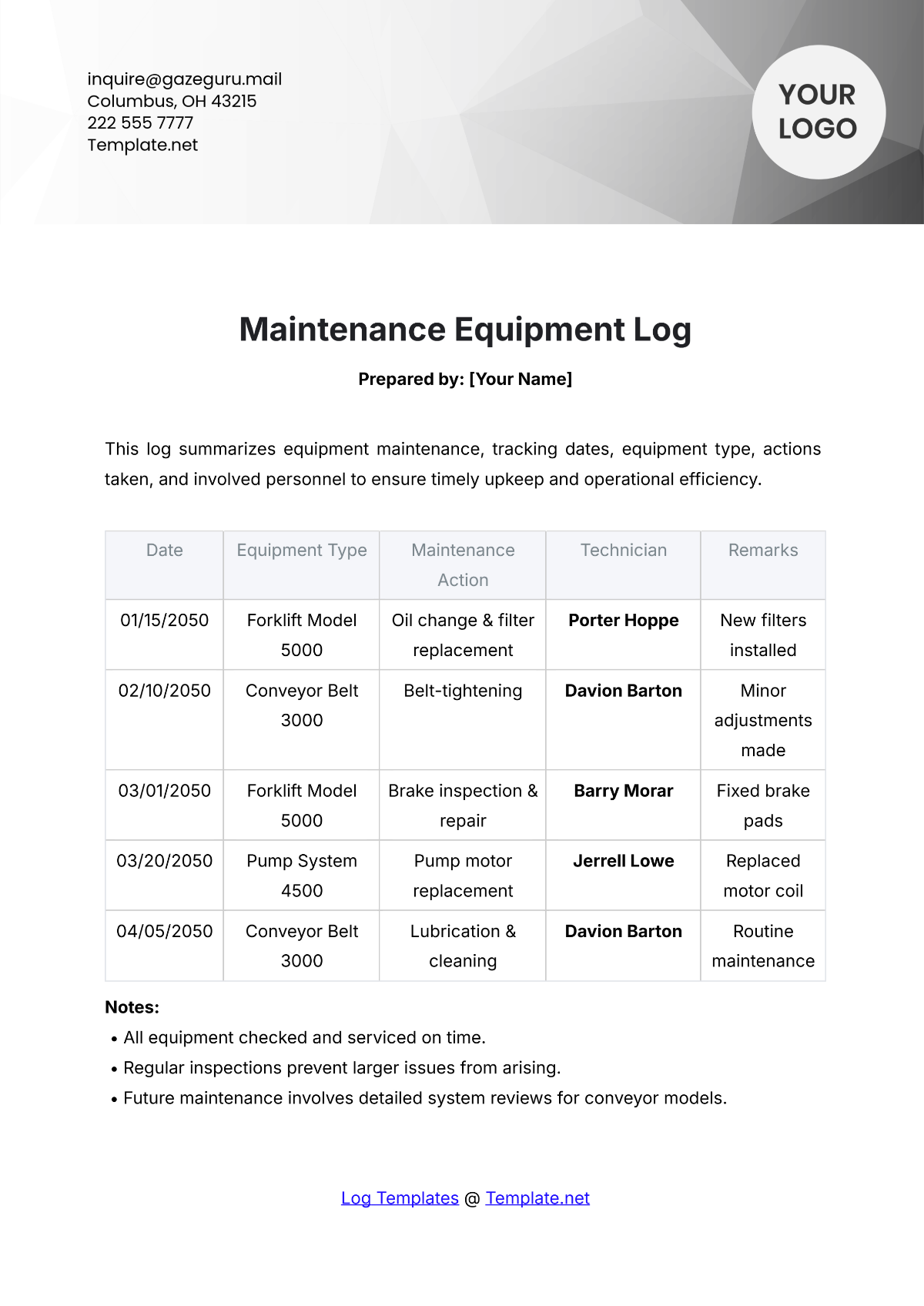 Free Restroom Cleaning Log Template To Edit Online