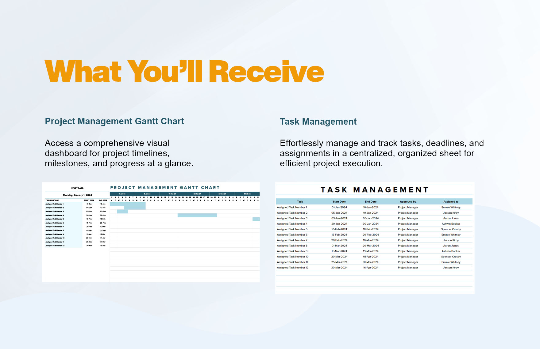 Project Management Gantt Chart Template - Download in Excel, Google ...
