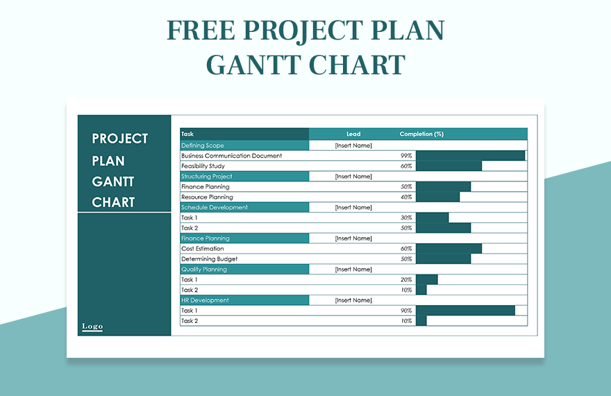 Free Project Plan Gantt Chart Template Google Sheets Excel Template