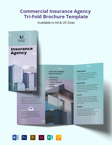 Free Sample Agency Bi-Fold Brochure Template - Illustrator, InDesign ...