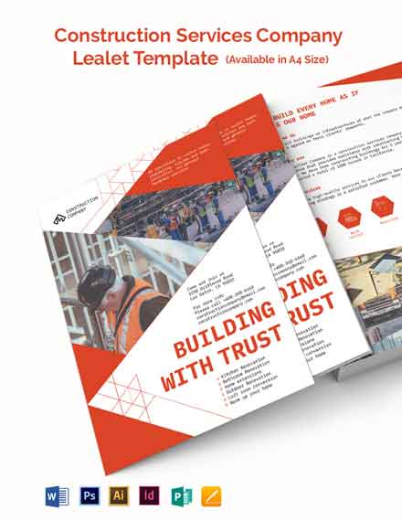 Sample Construction Leaflet Template in Google Docs, Illustrator ...