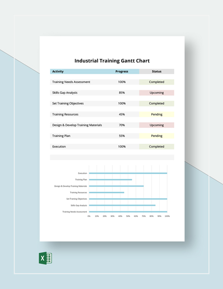 FREE Simple Training Gantt Chart Template - Excel | Template.net