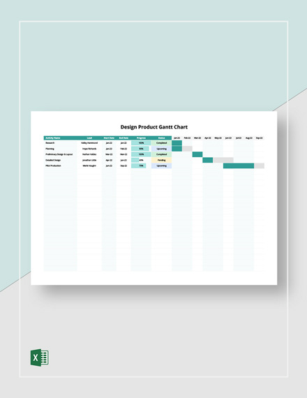 System Analysis and Design Gantt Chart Template - Download in Excel ...
