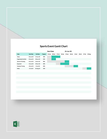 Free Event Planning Gantt Chart Template - Download in Excel, Google ...