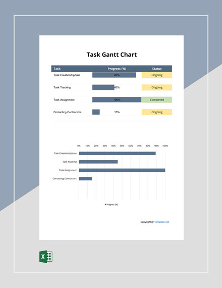 Simple Hospital Gantt Chart Template - Excel