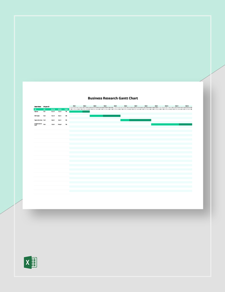 Qualitative Research Proposal Gantt Chart Template - Download in Excel ...