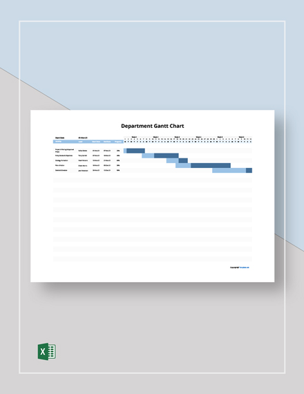 Sample Dissertation Gantt Chart Template - Excel