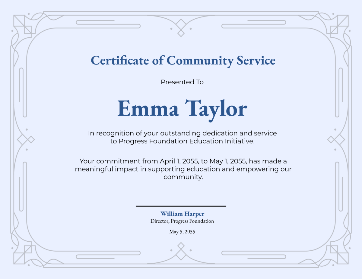 Free Printable Community Service Certificate Templates To Customize Online Free Printable Community Service Certificate Templates To Customize Online