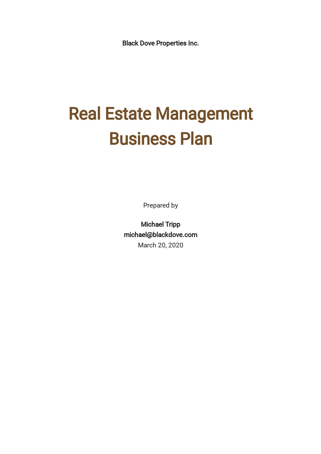 Simple Real Estate Business Plan Template In Google Docs Word Apple Simple Real Estate Business Plan Template In Google Docs Word Apple