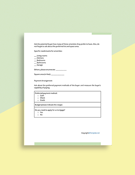 Real Estate Buyer Information Form Template - Google Docs, Word, Apple ...