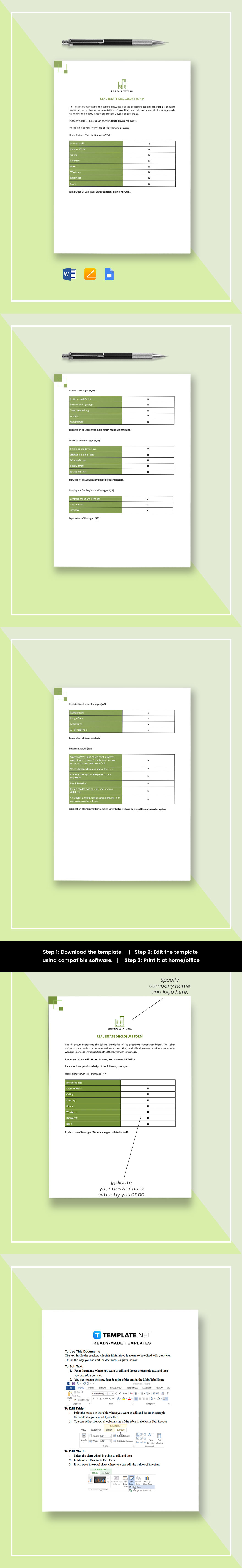 Real Estate Listing Form Template - Google Docs, Word, Apple Pages ...