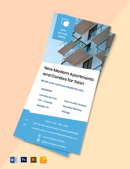 Free Creative Real Estate Rack Card Template
