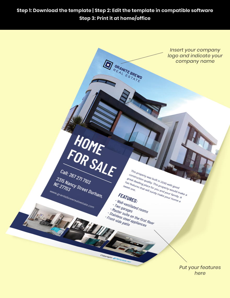 Real Estate Poster Template - Download in Illustrator, PSD | Template.net