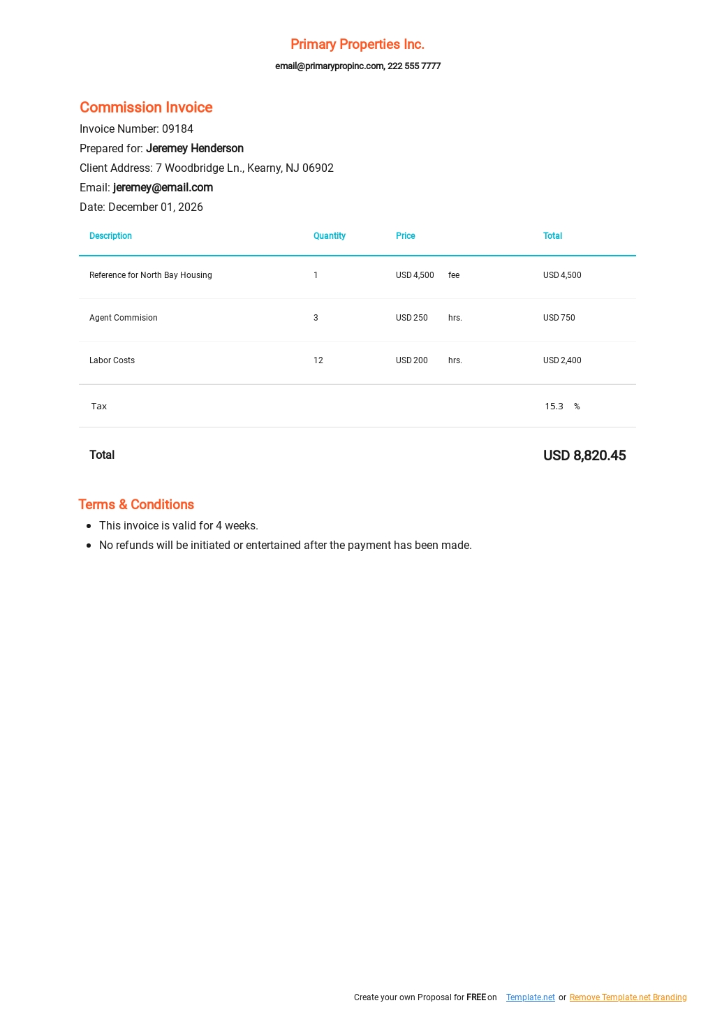 Car Repair Invoice Template