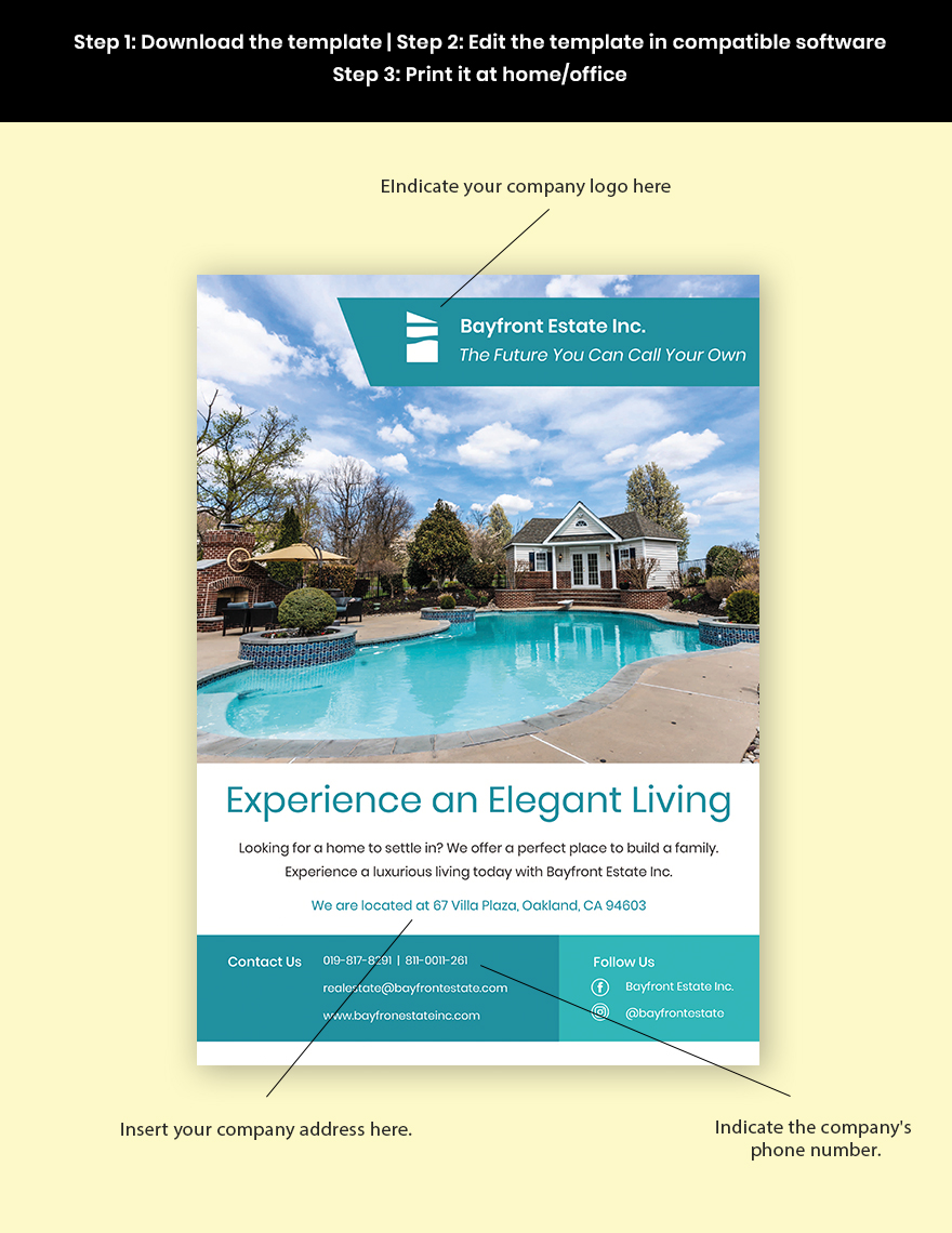 Real Estate Advertising Flyer Template - Download in Word, Google Docs ...