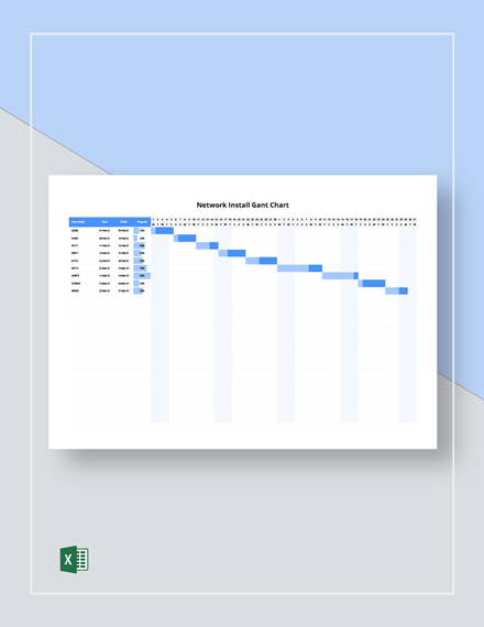 Free Simple Network Gantt Chart Template - Excel | Template.net