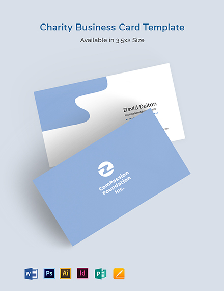 Free Charity Foundation Business Card Template - Illustrator, InDesign ...