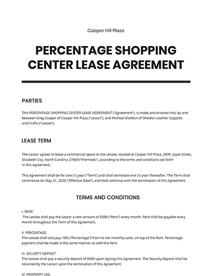 Percentage Agreement Template