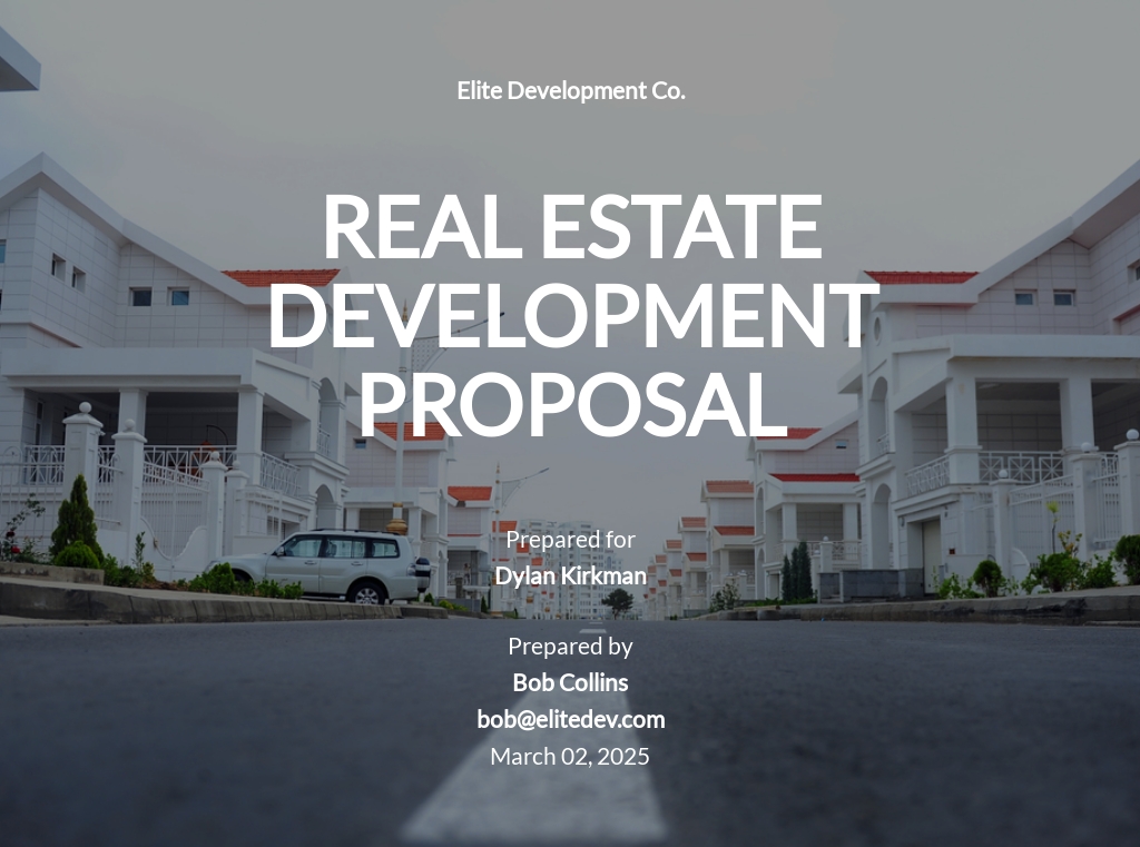 24 FREE Development Proposal Templates Edit Download Template