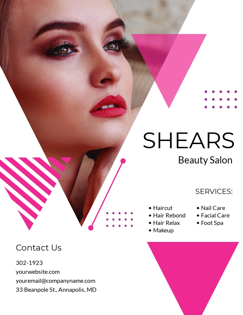 Salon Opening Flyer Template Free Illustrator Word Apple My XXX Hot Girl