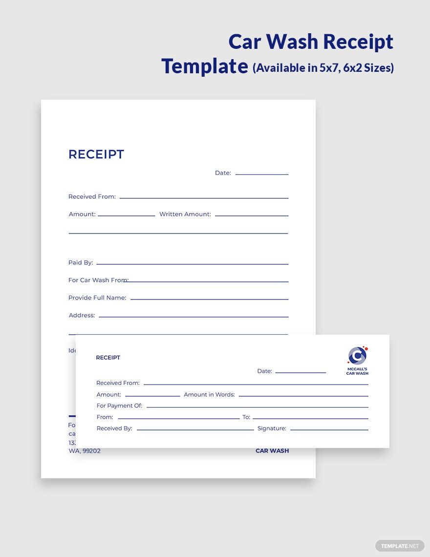 Car Wash Invoice Template