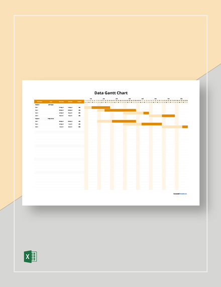 Sample Agency Gantt Chart Template - Excel