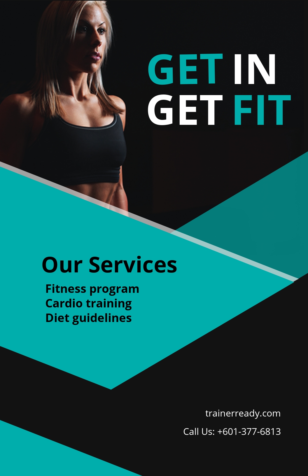Personal Trainer Poster Template In Illustrator InDesign PSD 