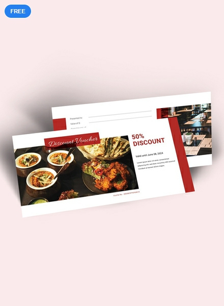 Restaurant Discount Voucher Template - Edit Online & Download Example ...