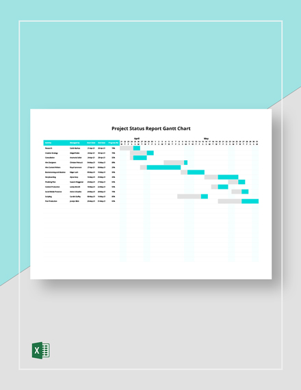 Project Development Schedule Gantt Chart Template