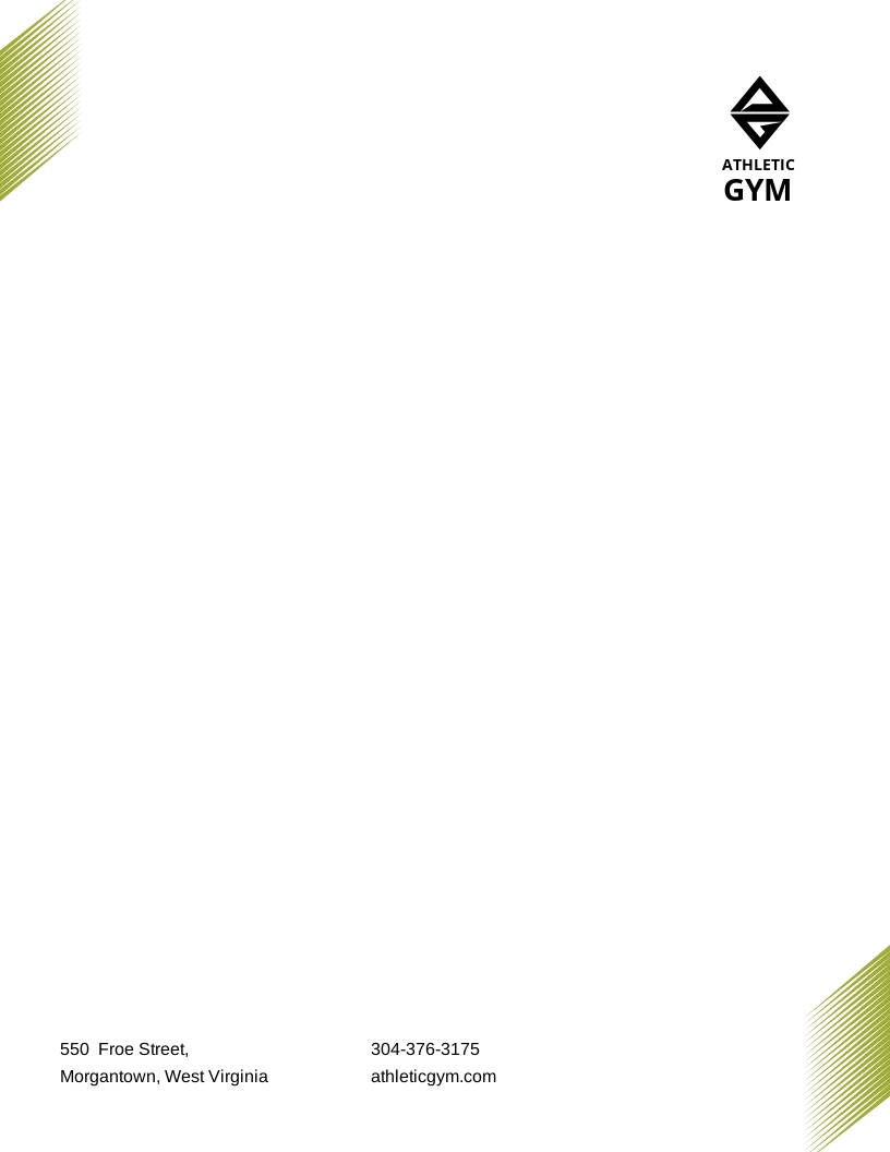 Health & Fitness Gym Letterhead Template