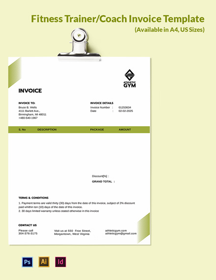 Simple Service Invoice Template [Free PDF] - Word (DOC) | Excel | Apple ...