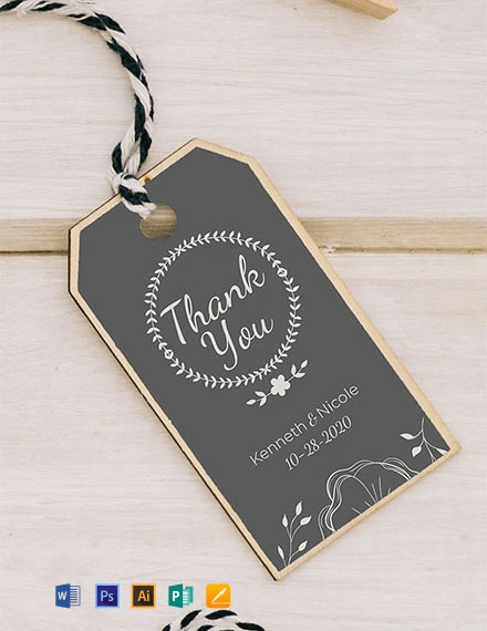 Wedding Luggage Tag Template - Word | PSD | Apple Pages | Illustrator ...