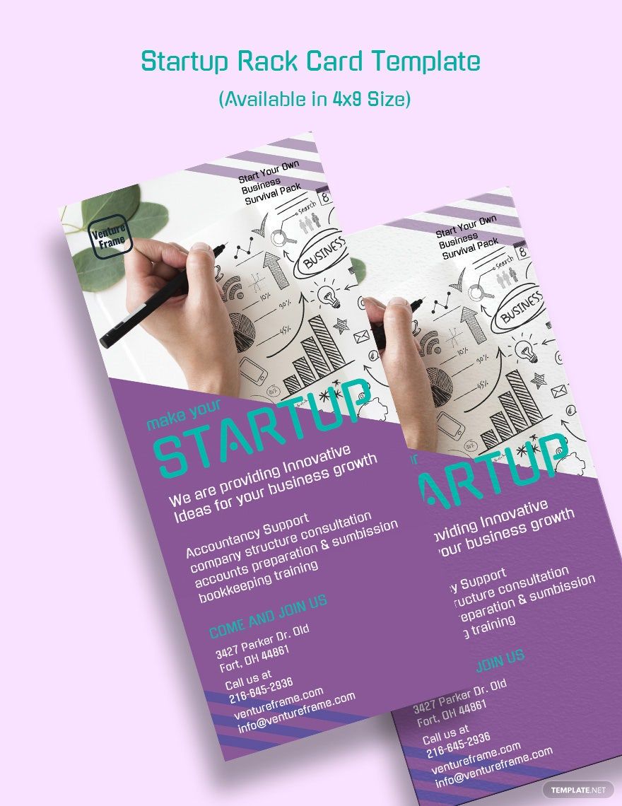 Free Startup Company Rack Card Template - Google Docs, Word, Publisher ...