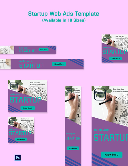 Tech Startup Web Ads Template - Download in PSD | Template.net
