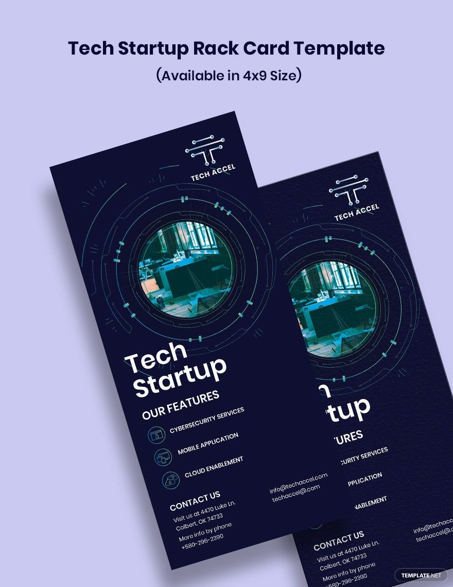 Tech Company Rack Card Template - Google Docs, Illustrator, Word, PSD ...