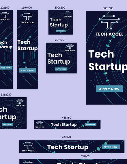 Tech Startup Web Ads Template - PSD | Template.net