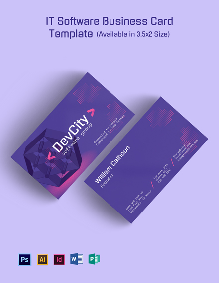Free Creative Software Developer Business Card Template - Google Docs ...