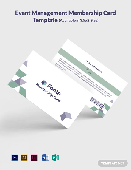 Fan Club Membership Card Template - Download in Word, Illustrator, PSD ...