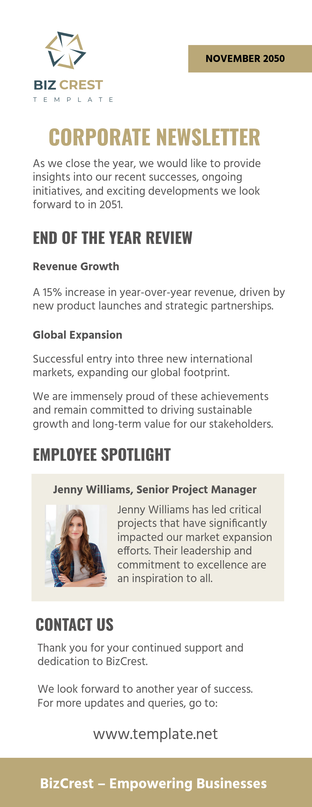 Free Corporate Newsletter Template To Edit Online