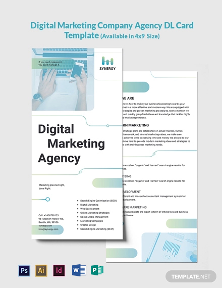 Digital Marketing Company Agency DL Card Template