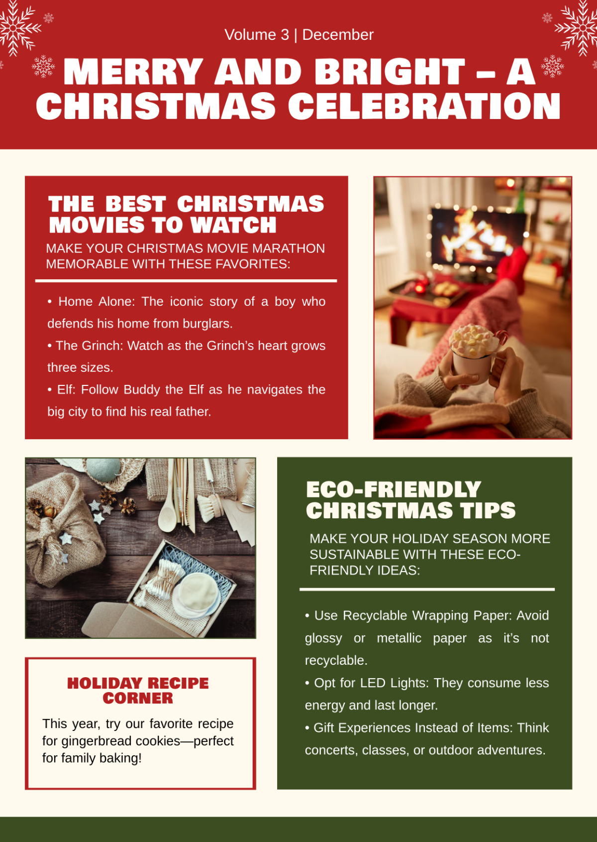 Free Christmas Newsletter Templates To Customize Online