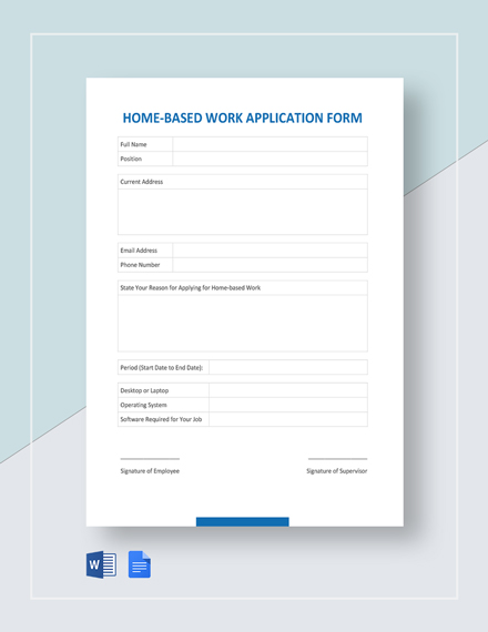 Free Sample Work From Home Request Form Template - Word | Template.net
