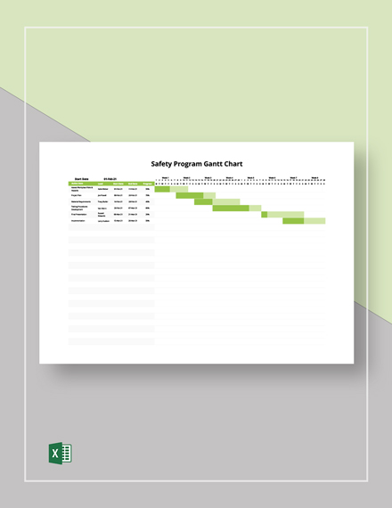 Free Sample Program Gantt Chart Template - Excel | Template.net