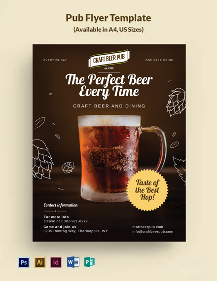 Pub Letterhead Template - Word | PSD | InDesign | Illustrator | Publisher