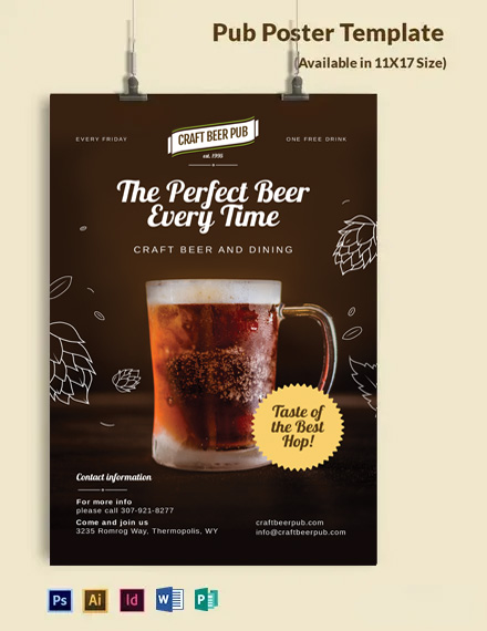 Pub Letterhead Template - Word | PSD | InDesign | Illustrator | Publisher