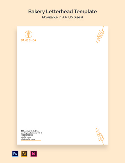 Free Bakery Business Letterhead Template - Google Docs, Word | Template.net