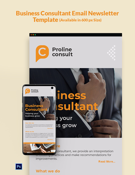 Business Email Newsletter Template - HTML5, Outlook, PSD | Template.net