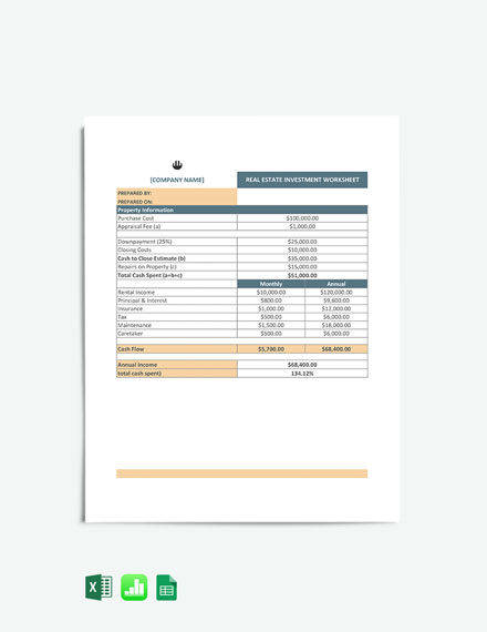 Real Estate Closing Worksheet Template - Download in Word, Google Docs ...