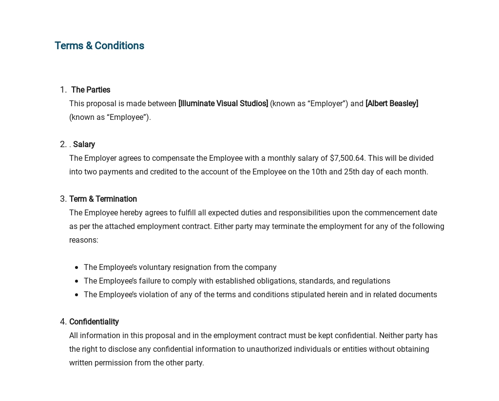 Professional Work From Home Proposal Template [Free PDF] - Word | Apple ...