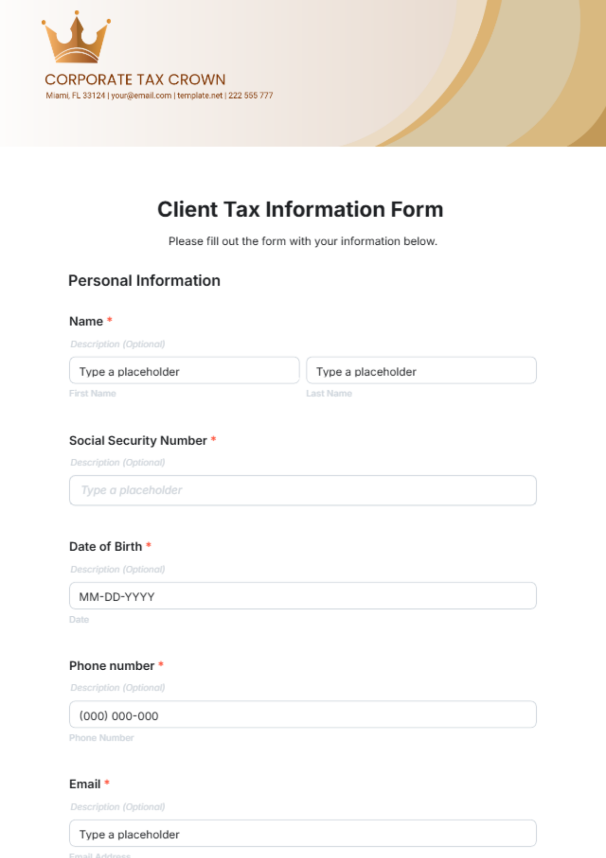 Free Client Intake Form Templates To Edit Online